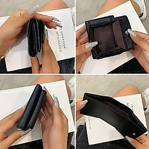 2023 New Unisex Anti-Credit Card Fraud Folding Mini Wallet, 2023 New Vegan Mini Wallet for Women, Leather RFID Blocking Card Holder – Pocket Mini Wallet (Blue)