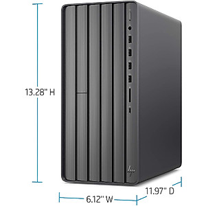 2021 HP Envy TE01 Desktop Computer, 10th Gen Intel i5-10400 6-Core Processor, 32GB RAM, 1 TB PCIe SSD, Wifi, HDMI, VGA, Wilreless Mouse&KB, Windows 10 Home (Latest Model) with Microfiber Cloth, Black