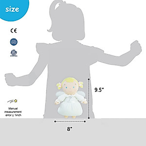 June Garden 9" My First Angel Doll Aniela - Soft Plush Baby Doll - Gift for Infants and Toddlers