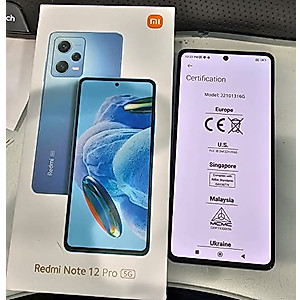Xiaomi Redmi Note 12 Pro 5G + 4G (128GB + 8GB) GSM Unlocked 6.67" 50MP Triple Cam (Only Tmobile/Tello/Mint USA Market) + Extra (w/Fast Car Charger) (Midnight Black Global)