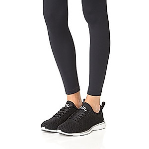 APL: Athletic Propulsion Labs Women's Techloom Phantom Sneakers, Black/Metallic Silver, 6.5 M US