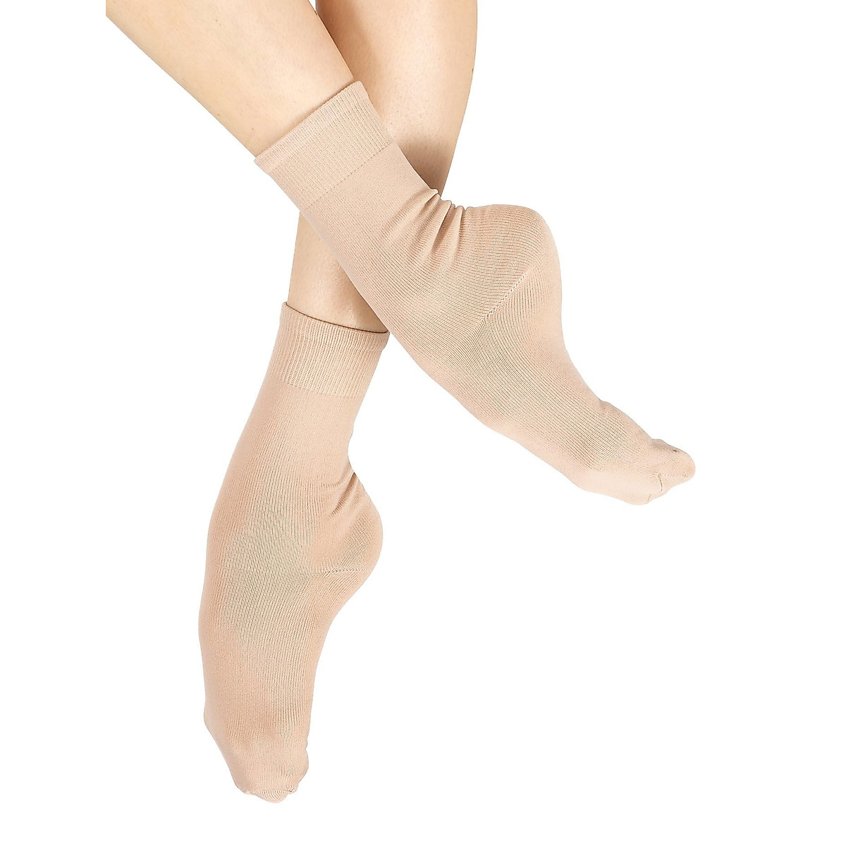 Natalie Dancewear Kids Skin Tone Dance Socks Black NSOCKC