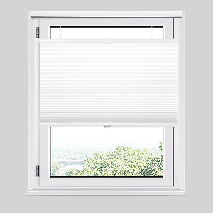 Allesin Top Down Bottom Up Cellular Shades,Blackout Cellular Shades Noise Reduction,Cordless Cellular Shades Room Darkening Honeycomb Shades,Blackout (White,32"x64") Easy to Install