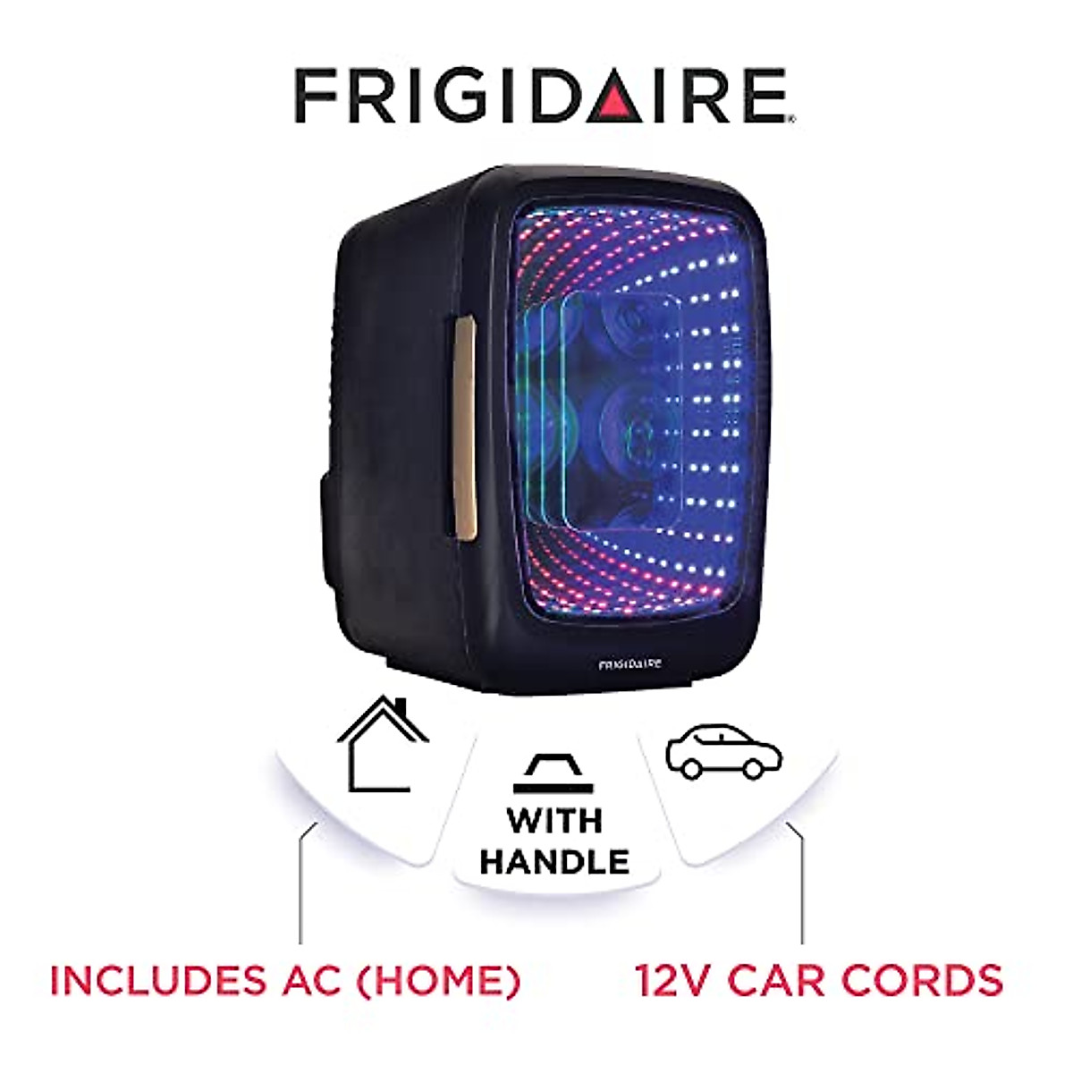 Frigidaire EFMIS179 Gaming Light Up Mini Beverage Refrigerator, Stealth