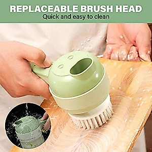 Arigold 1SPEEDS Handheld Vegetable Chopper: Cordless Mini Chopper, Food Dicer, and Onion Cutter - Versatile Vegetable Slicer Dicer. Comes with Egg and Cream Beater (Green)