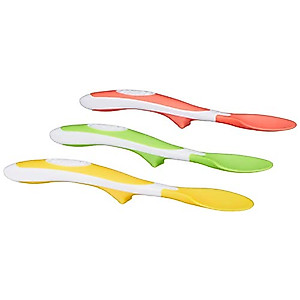 Amazon Brand - Solimo Soft Tip Baby Spoons, Pack of 12, Multicolor