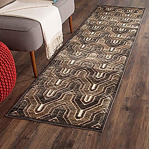 SAFAVIEH Paradise Collection 2'7" x 4' Stone PAR352 Art Deco Viscose Accent Rug