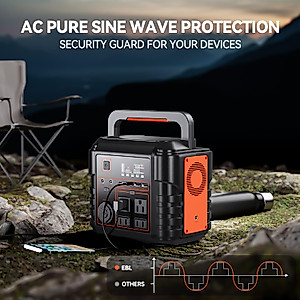 Steelite Portable Power Station 300W (Peak 600W) 296Wh Solar Generator with 110V Pure Sine Wave AC Outlets Backup Lithium Battery for Outdoors Camping Travel Hunting Blackout For Home Use Emergency RV