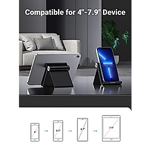 UGREEN Portable Cell Phone Stand Black Bundle with White Cell Phone Stand Compatible with iPhone 14 Pro 14 Plus13 Pro Max 12 11 SE XS, Galaxy S22 S21