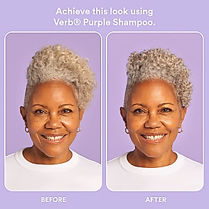 VERB Purple Shampoo - Vegan Toning Shampoo for Blonde, Grey and Silver Hair - Free of Harmful Sulfates and Paraben - Purple Color Corrector to Reduce Yellow Brassy Tones, 12 fl oz