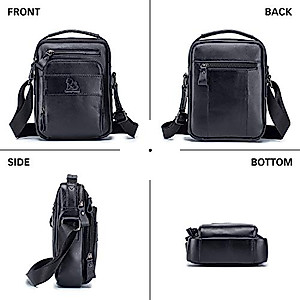 BAIGIO Men's Genuine Leather Shoulder Bag Messenger Briefcase CrossBody Handbag Satchel Travel bag