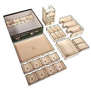 The Broken Token - Betrayal at House on the Hill 2nd ed, 3rd ed, and Baldur's Gate and Expansions Wooden Game Organizer - Wooden Game Organizer Box with Multiple Trays