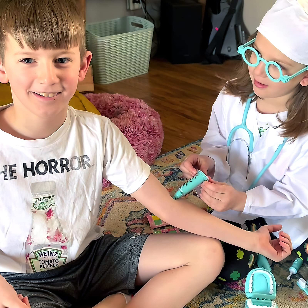 Phobby Durable Doctor Kit for Kids, 27 Pcs Deluxe Pretend Play Medical Kit Toy with Real Stethoscope, Doctor Toys for Toddlers Boys Girls Aged 3 4 5 6 7 8