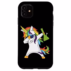 iPhone 11 Weed Unicorn Kush 420 THC CBD Blunt Joint Bong Vape Stoner Case