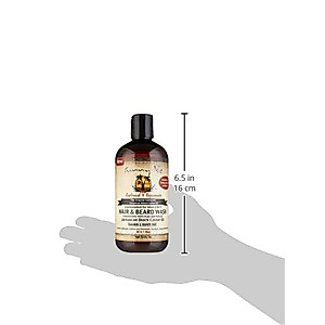 Sunny Isle Jamaican Black Castor Oil 2-N-1 Hair & Beard Wash 12oz | Cleanses, Hydrates, Moisturizes Hair & Skin | Detangles Beard | Paraben & Sulfate FREE