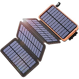 Tranmix Solar Charger 25000mAh, Portable Solar Phone Charger with 4 Solar Panels, High Capacity Solar Power Bank External Battery Pack for Smart Phones, Tablets and Hiking, Camping