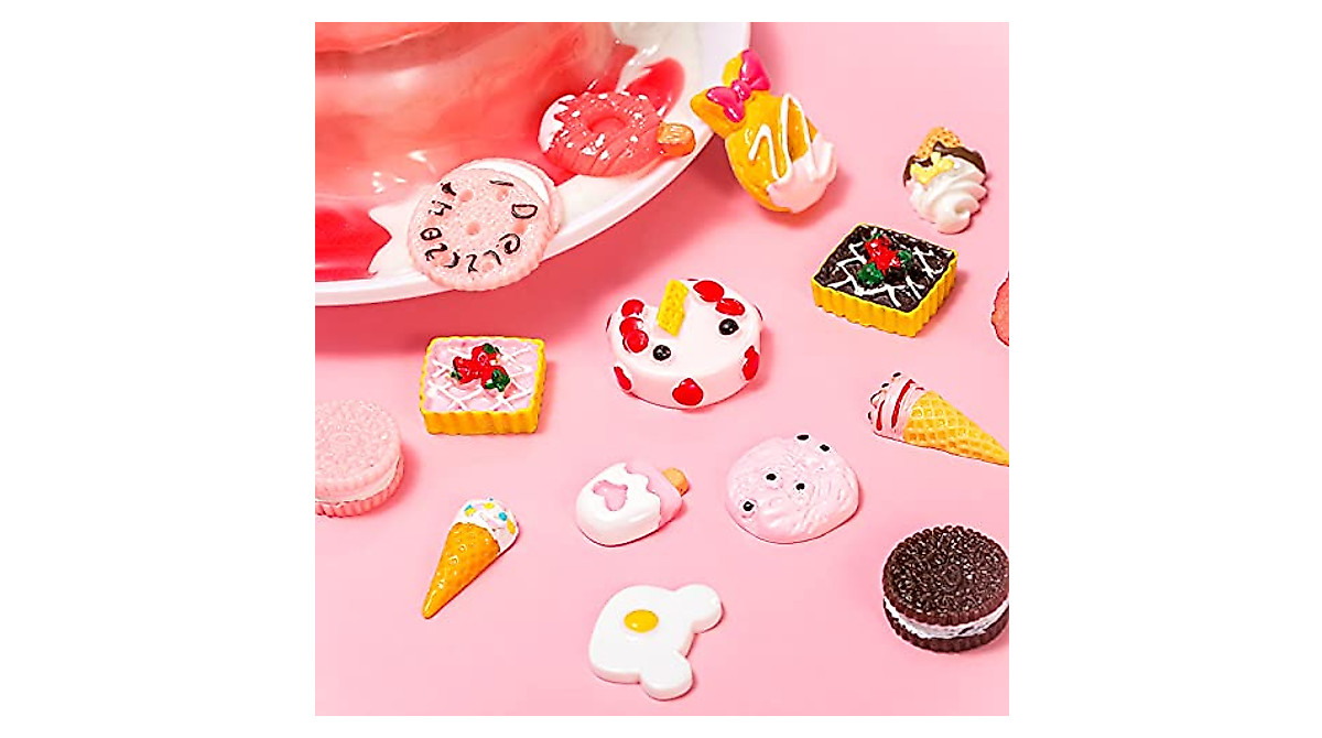 Skylety 100 Miniature Food Toys for Doll Kitchen Play