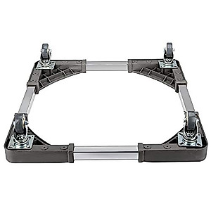 HOZEON 2 Pack Washing Machine Furniture Dolly, Telescopic Movable Trolley with 4 Locking Swivel Wheels Adjustable Moving Cart Heavy Duty Stand Base for Refrigerator Dryer, 480 lb