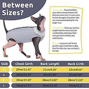 SAWMONG Cat Surgery Recovery Suit,Breathable Cat Onesie for Skin Diseases,After Surgery Spay Surgical Abdominal Wound,E-Collar Alternative