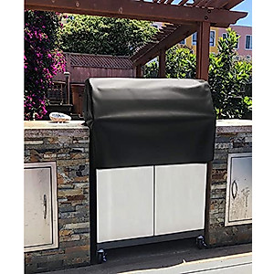 SHINESTAR 32'' Built-in Grill Cover for DCS, Jenn-Air, Bull, Napoleon, Coyote, and Weber, Waterproof & Windproof Island Grill Top Cover, 33'' W x 26.5'' D x 24'' H