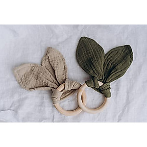 Little Babes 100% Organic Cotton Muslin Crib Sheet | Soft Fitted Crib Sheet for Standard Crib Mattress or Toddler Mattress | Breathable Sheets |Neutral Crib Sheets| Included: Bunny Comforter| Cream