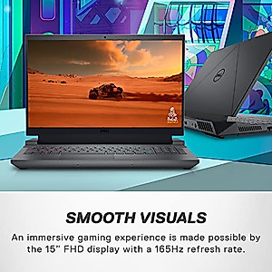 Dell G15 5530 Gaming Laptop - 15.6-inch FHD (1920x1080) 165Hz Display, Core i7-13650HX, 16GB DDR5 RAM, 512GB SSD, NVIDIA GeForce RTX 4050, Intel Wi-Fi 6, Windows 11 Home - Dark Shadow Gray,Black