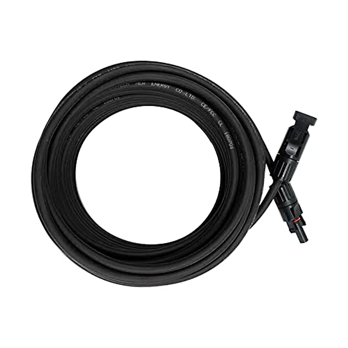 Fencia 40 Feet 10AWG Solar Extension Cable with Female and Male Connector, Solar Panel Extension Cable Wire Adapter Kit, with Extra Pair of Connectors, 1 Pair Red and Black (40Ft 10AWG)