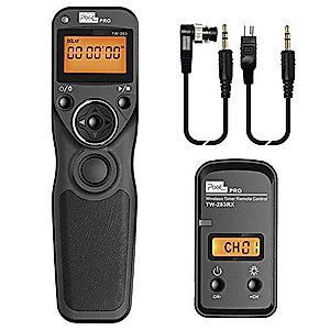 Remote Shutter Release Compatible for Nikon, Wireless Shutter Release Timer Remote Control Pixel TW-283 DC0/DC2 Compatible for Nikon D5200 D5300 D7100 D850 D800 D750 D610