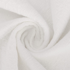 Ceboyel Women 2023 Summer Linen Dresses Cotton Boho Shirt Dresses Midi Length Casual Dress Trendy Ladies Beach Outfits Plus Size Summer Dresses for Women 2023 White 2X