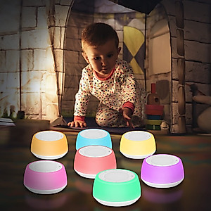 White Noise Sound Machine with Adjustable Night Light, Timer & Memory Features | Sleep Sound Machine with 16 Soothing Sleep Sounds for Babies & Adults | Sleep Therapy at Home & While Travelling