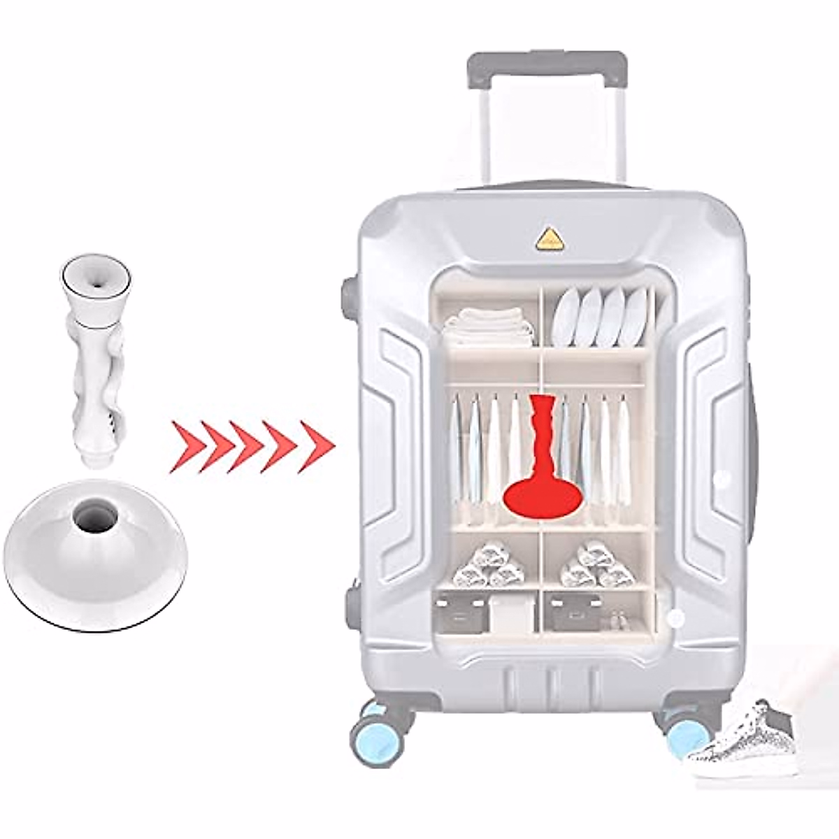 SHAHDEN Portable Turbine Washer,Mini Portable Washing Machine,3 in 1 ultrasonic Washing Machine, USB Powered for Apartment, Dormitory, RV, Shoes Washer (White)