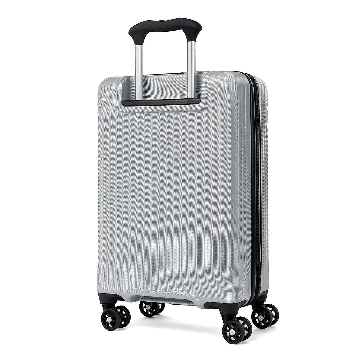 Travelpro Maxlite Air Hardside Expandable Carry on Luggage, 8 Spinner Wheels, Lightweight Hard Shell Polycarbonate Suitcase, Metallic Silver, Carry On 21-Inch