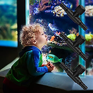 30 Pieces Aquarium Air Valve, Air Pump Control Valves Air Pump Single Way Plastic Air Flow Control Regulator for 4 mm Hose Air Line Tubing Connector