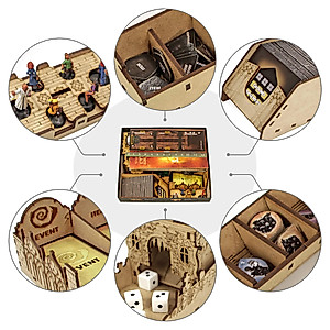 TowerRex Board Game Organizer for Betrayal at House on The Hill Board Game, Widow's Walk Expansion, Betrayal at The House on The Hill 2nd Ed boardgame Components, Tokens, Cards