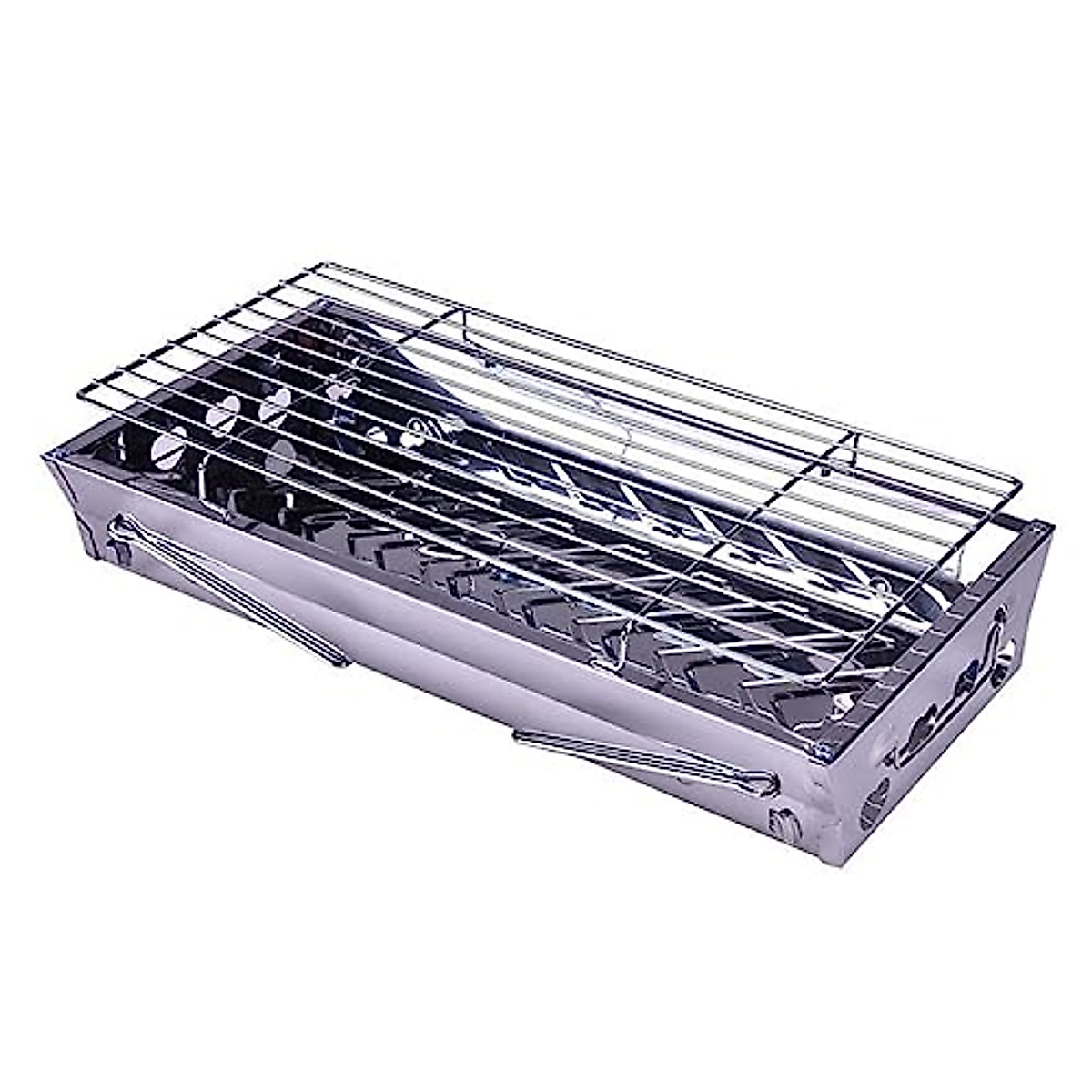 GANAZONO foldable charcoal grill stainless steel barbecue grill metal barbecue grill foldable grill outdoor metal charcoal grill stainless steel charcoal grill bbq grills pot portable