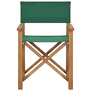 Tidyard 2 Piece Folding Director's Chairs Teak Wood Fabric Seat Portable Chairs for Camping, Balcony, Picnic, Fishing, Lawn, Outdoor Furniture 22.6 x 21.5 x 33.5 Inches (W x D x H)