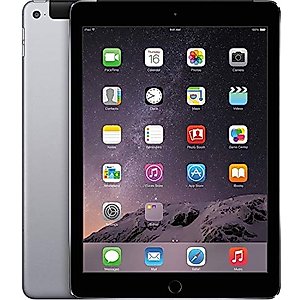 Apple iPad Air 2 9.7in 64GB Cellular Unlocked + WiFi Tablet - Space Gray / Black - MH2M2LLAUS-cr (Renewed)