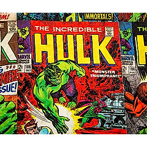 Marvel Incredible Hulk Comic Books Oversized Sherpa Throw Blanket | 8 Feet Long