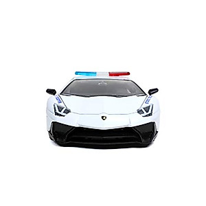 Jada Toys Hyperspec 1:24 Lamborghini Aventador SV State Police Die-cast Car, Toys for Kids and Adults