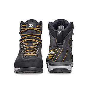 SCARPA Men's Mescalito Trk GTX Waterproof Gore-Tex Boots for Hiking and Backpacking - Dark Anthracite/Mustard - 11-11.5