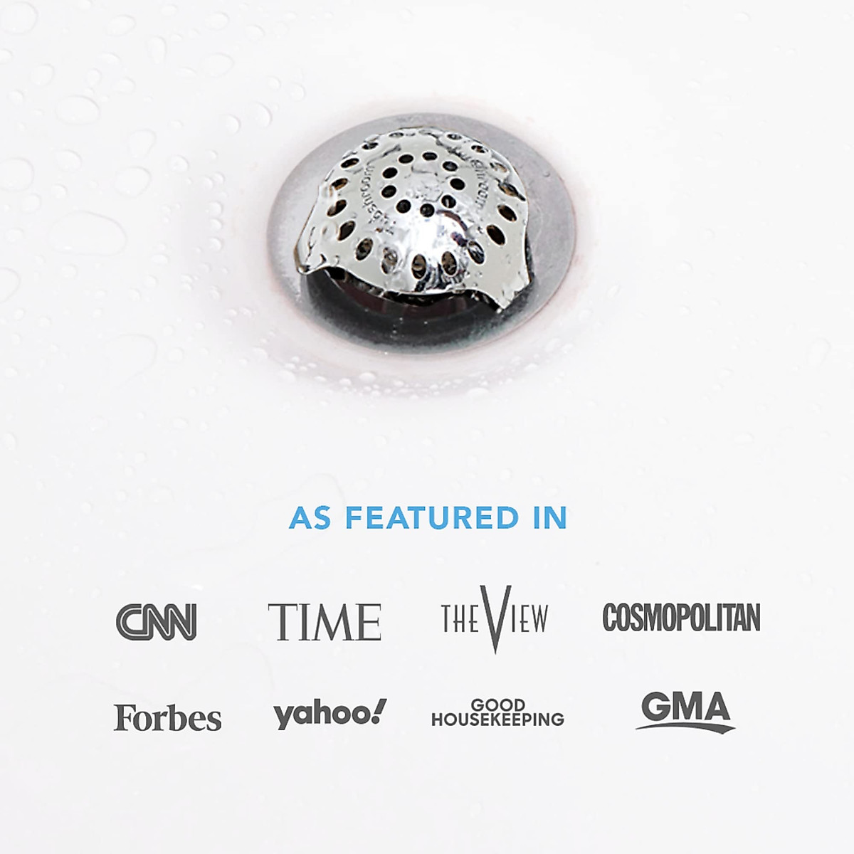 SinkShroom Ultra Revolutionary Bathroom Sink Drain Protector, Stainless Steel