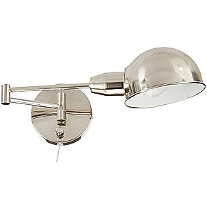 Globe Electric Company 12706 1 Light Pharmacy Sconce, Brushed Steel