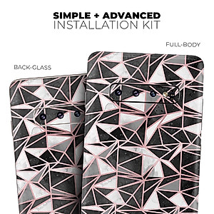 DesignSkinz Karamfila Marble & Rose Gold v1 Protective Vinyl Decal Wrap Skin Cover Compatible with The Samsung Galaxy S20 (Screen Trim & Back Glass Skin)