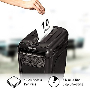 Fellowes Powershred 60Cs 10-Sheet Cross-Cut Paper and Credit Card Shredder with SafeSense Technology (4606001)