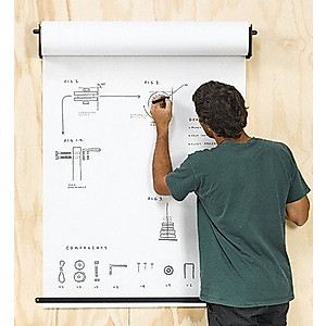 RUSPEPA White Kraft Paper Roll - 48 inches x 100 feet - Recyclable Paper Perfect for Wrapping, Craft, Packing, Floor Covering, Dunnage, Parcel, Table Runner