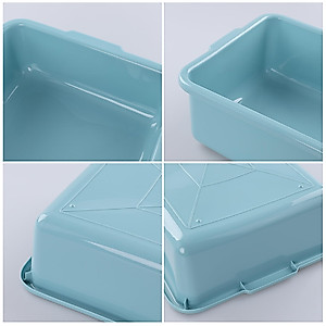 Inhouse 13 L Plastic Commercial Tote Box, Wash Tub Basin, 4-Pack, Mint Green, F