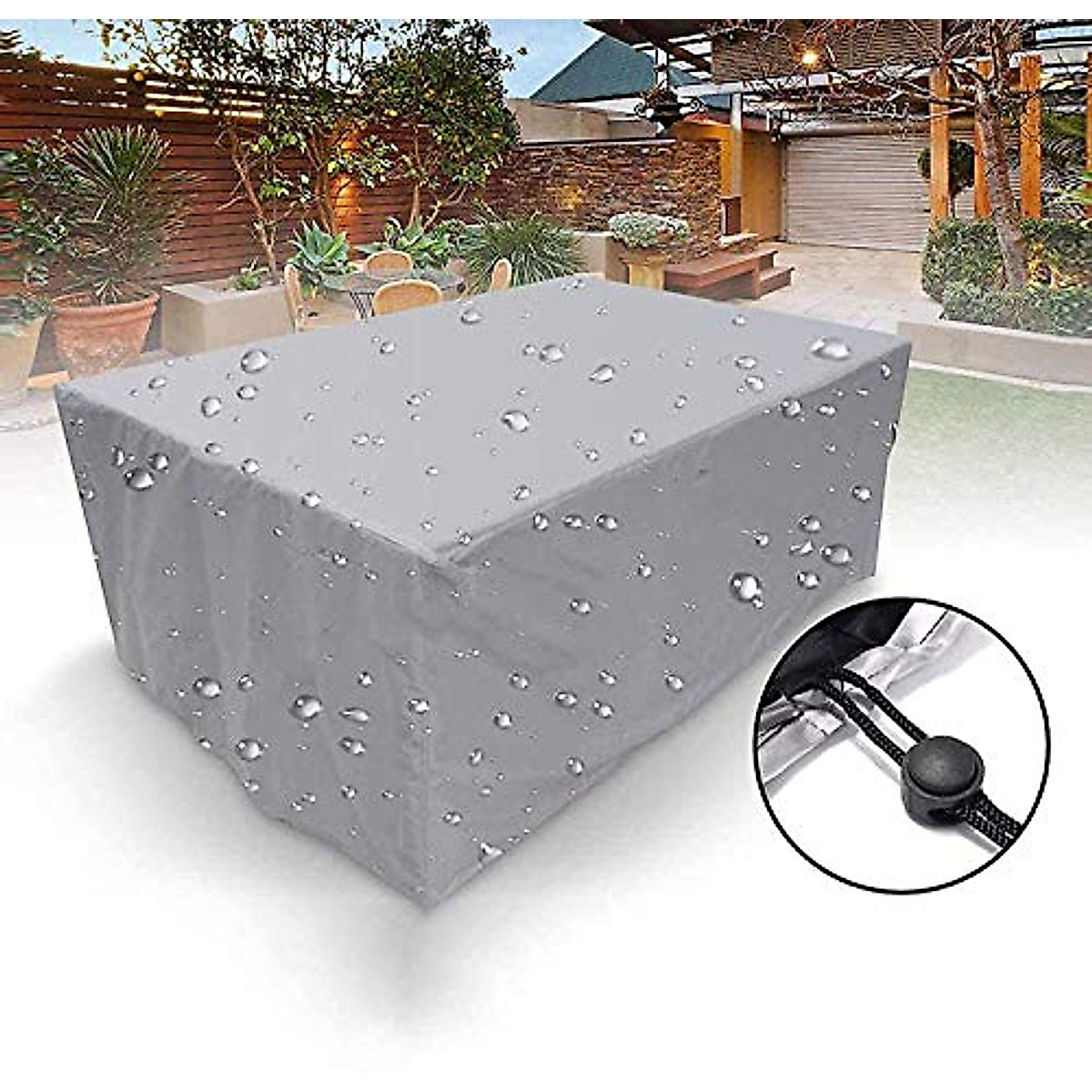 Patio Furniture Covers Rectangular, Height 37" and above custom size available300D Oxford Polyester material Windproof, Anti-UV,Durable Waterproof Dustproof Outdoor Cover for Garden