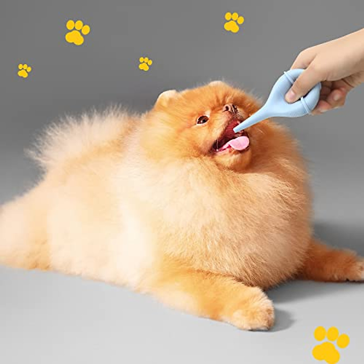 9 Pieces Puppy Feeding Tube Kit Includes 8 FR Red Rubber Kitten Feeding Tubes 10 ml Clear Feeding Tube Syringes Bulb Syringe Feeding Tools for Small Animals Pet Supplies Feeding Measuring Watering