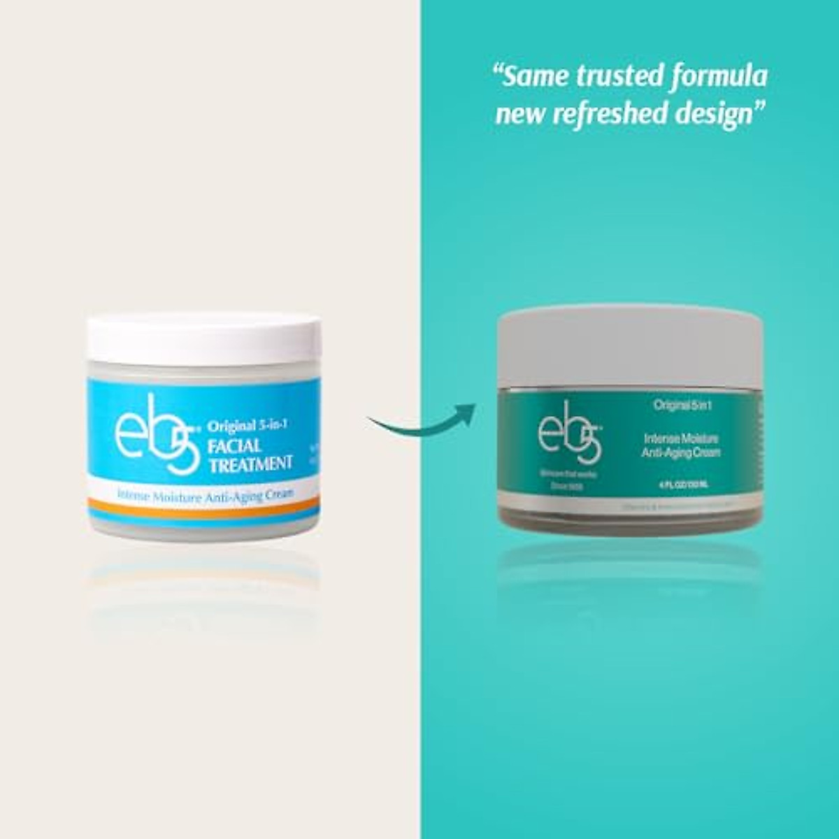 eb5 Intense Moisture Anti Aging Moisturizer Face and Neck Cream- Tone & Tighten Skin with Retinol, Fade Fine Lines and Wrinkles with Vitamin E, A and B5-4oz