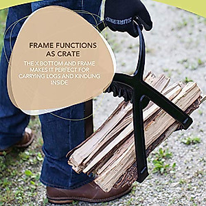 KABIN Kindle Quick Log Splitter - Manual Splitting Tool - Steel Wedge Point Splits Firewood Like A Boss Safely & Easily